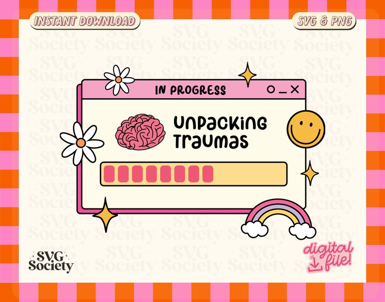 Unpacking Traumas Cute Mental Health Therapy SVG PNG Design - Etsy
