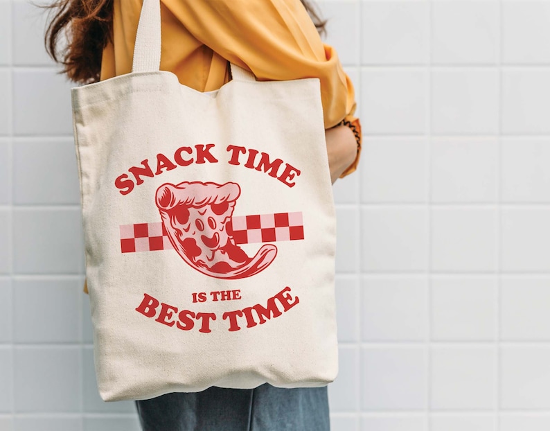 Snack Time is the Best Time SVG PNG Retro Trendy Pizza Design - Etsy