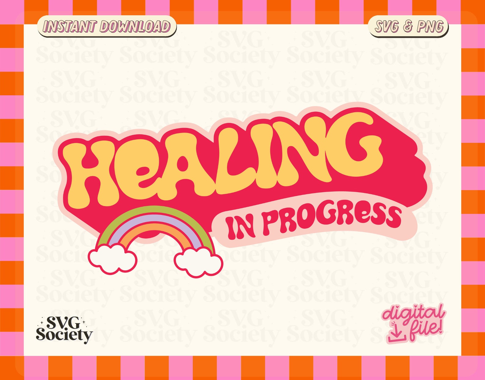 Healing in Progress SVG PNG: Mental Health Design (digital Download) - Etsy