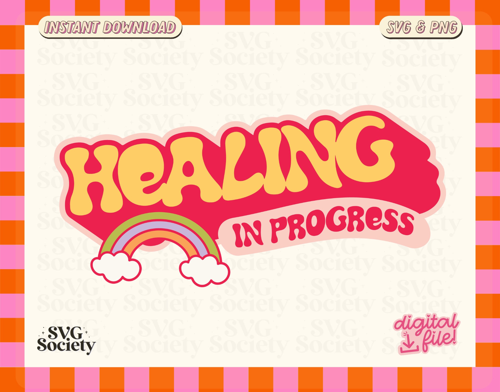 Healing in Progress SVG PNG: Mental Health Design (digital Download) - Etsy
