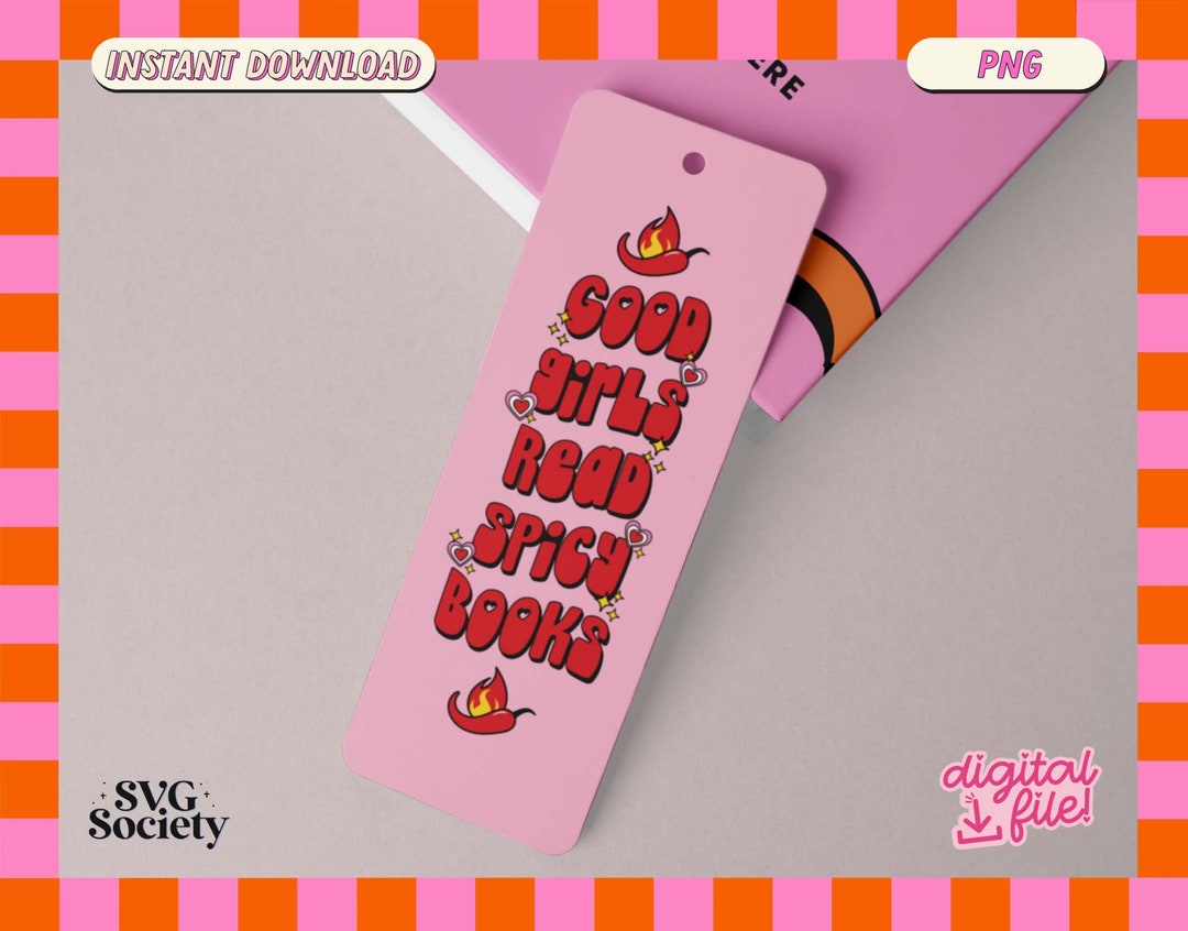 Spicy Books Bookmark PNG: Groovy Smut Reader Design (digital Download ...