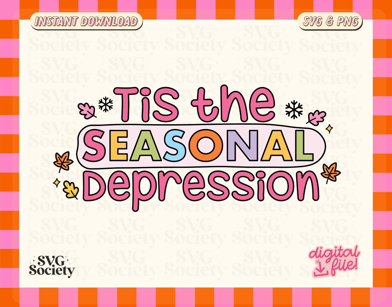 Depression SVG Mental Health Svg Seasonal Depression Svg - Etsy