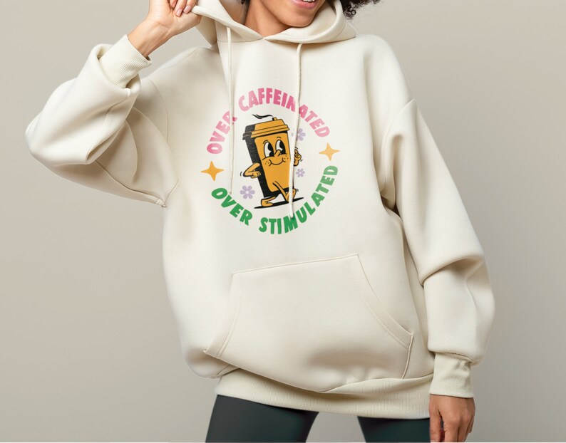 Over Caffeinated Over Stimulated SVG PNG Funny Coffee and - Etsy