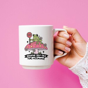 Stop Negative Self Talk Not Allowed SVG PNG File Cute Trendy Artsy Frog ...