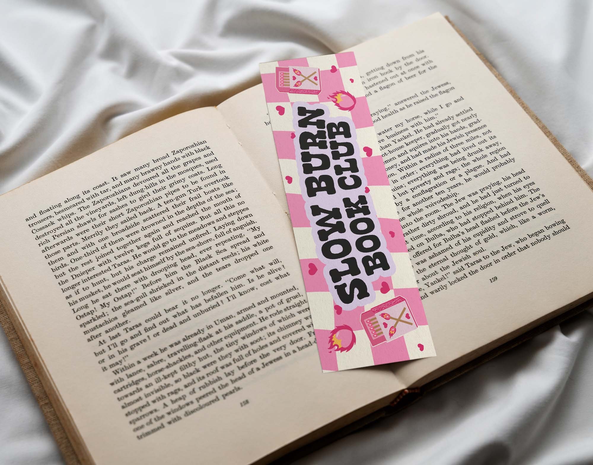 Slow Burn Book Club Bookmark Design: Printable PNG File - Etsy