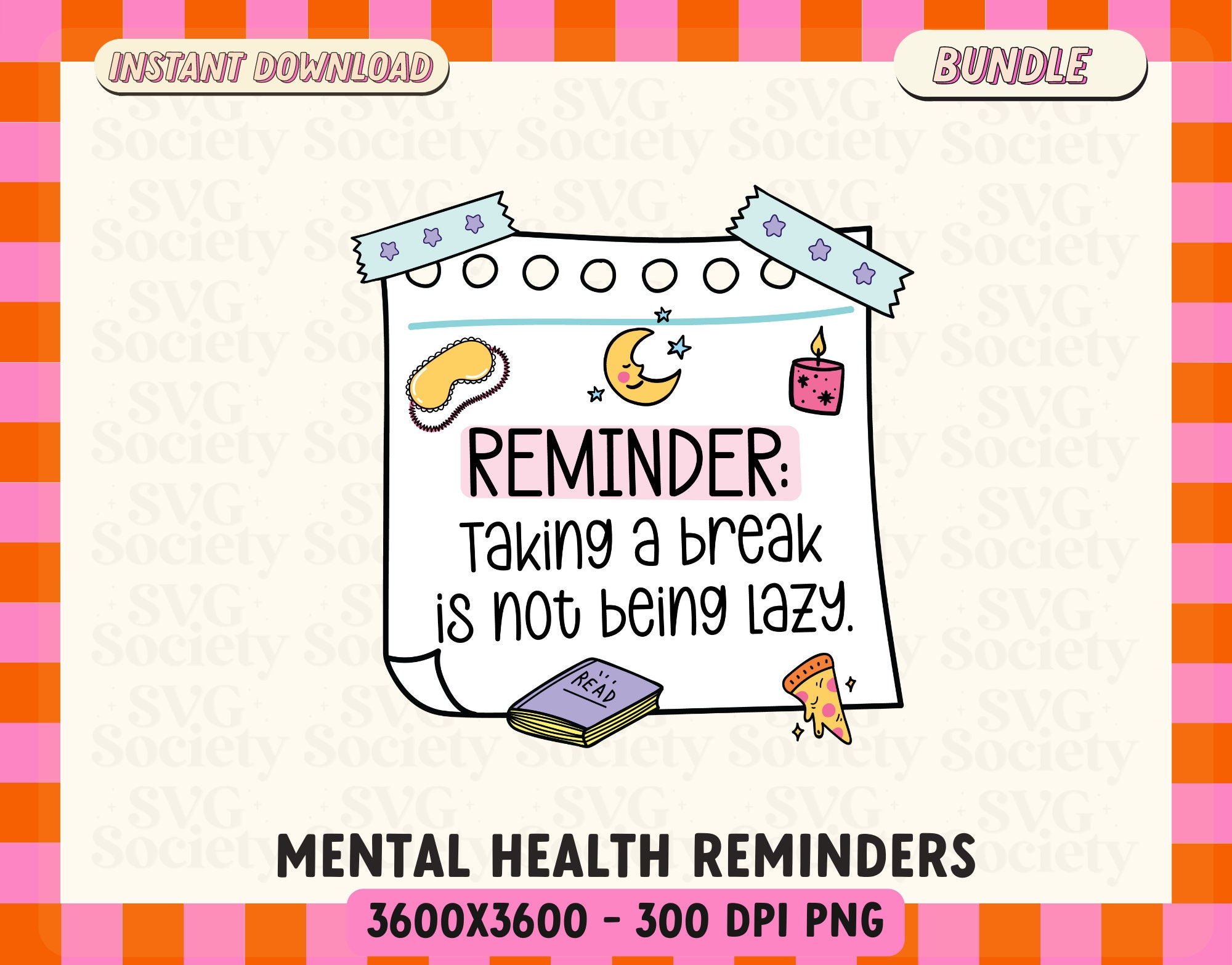 Mental Health Reminders Png Self Care Png Daily Affirmations - Etsy UK