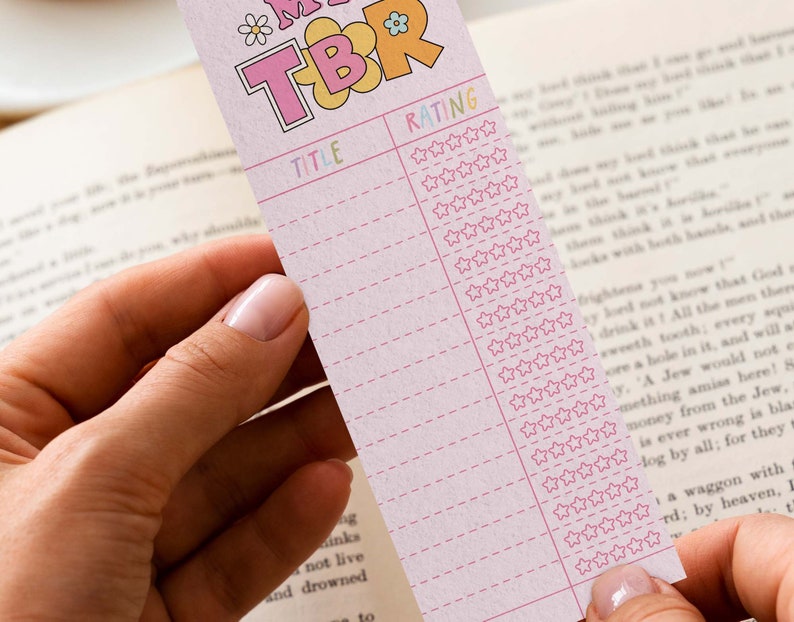 My TBR Bookmark Design: Bookish Printable (PNG File) - Etsy