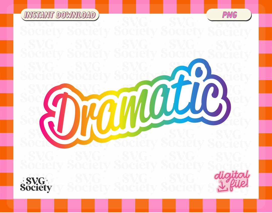 Dramatic PNG: 90s Style Design (digital Download) - Etsy