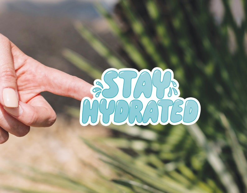 Stay Hydrated SVG PNG: Water Bottle Sticker Design (digital Download ...