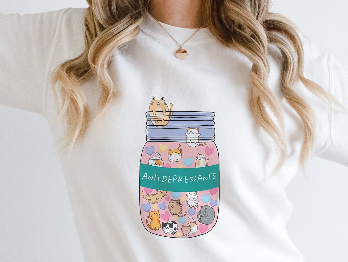 Cat Antidepressants SVG Mental Health Matters SVG PNG - Etsy