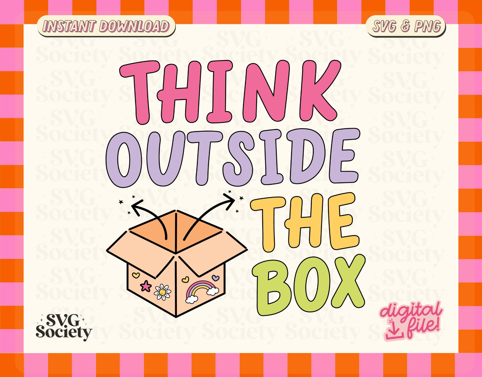 Think Outside the Box SVG Affirmations Svg Motivational Svg - Etsy
