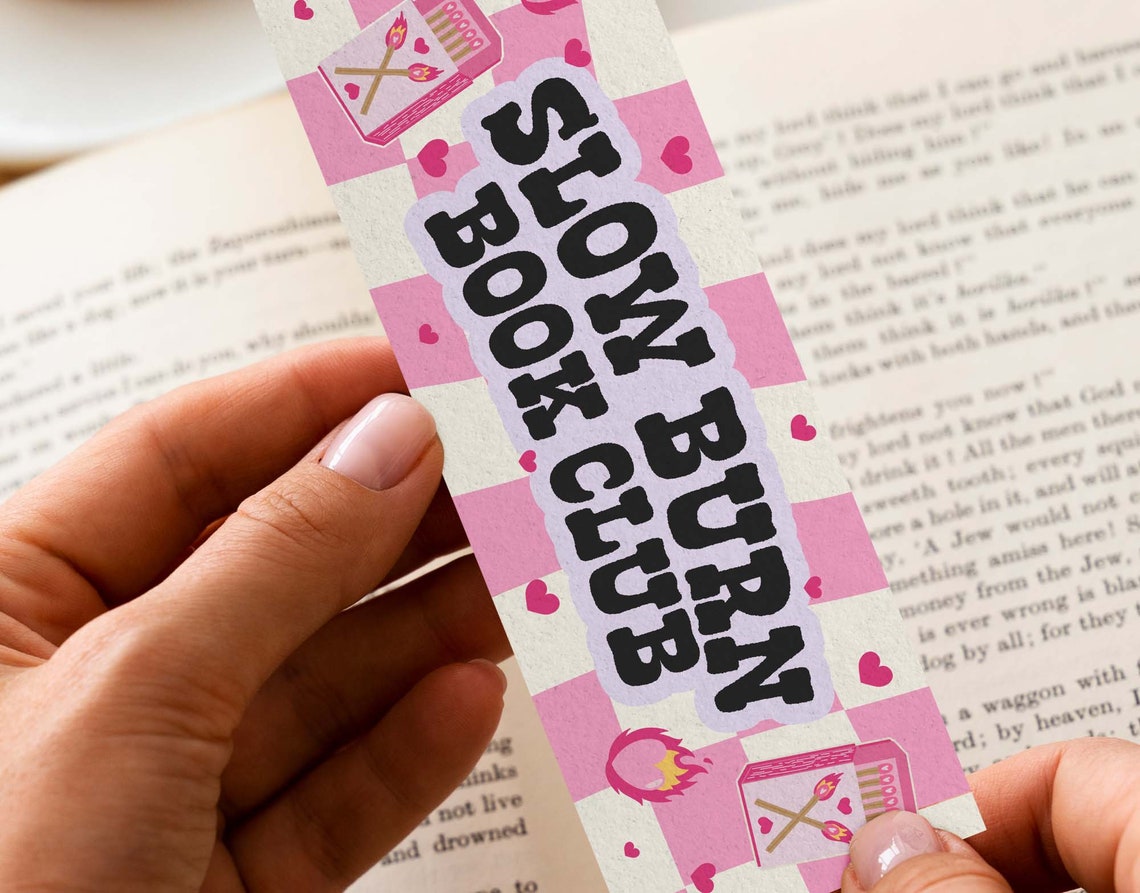 Slow Burn Book Club Bookmark Design: Printable PNG File - Etsy