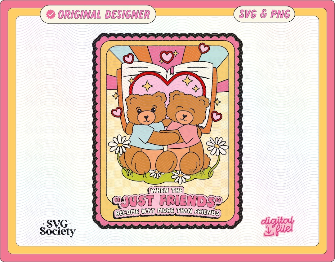 Friends to Lovers SVG PNG File, Cute Fun Trendy Bookish Trope Design ...