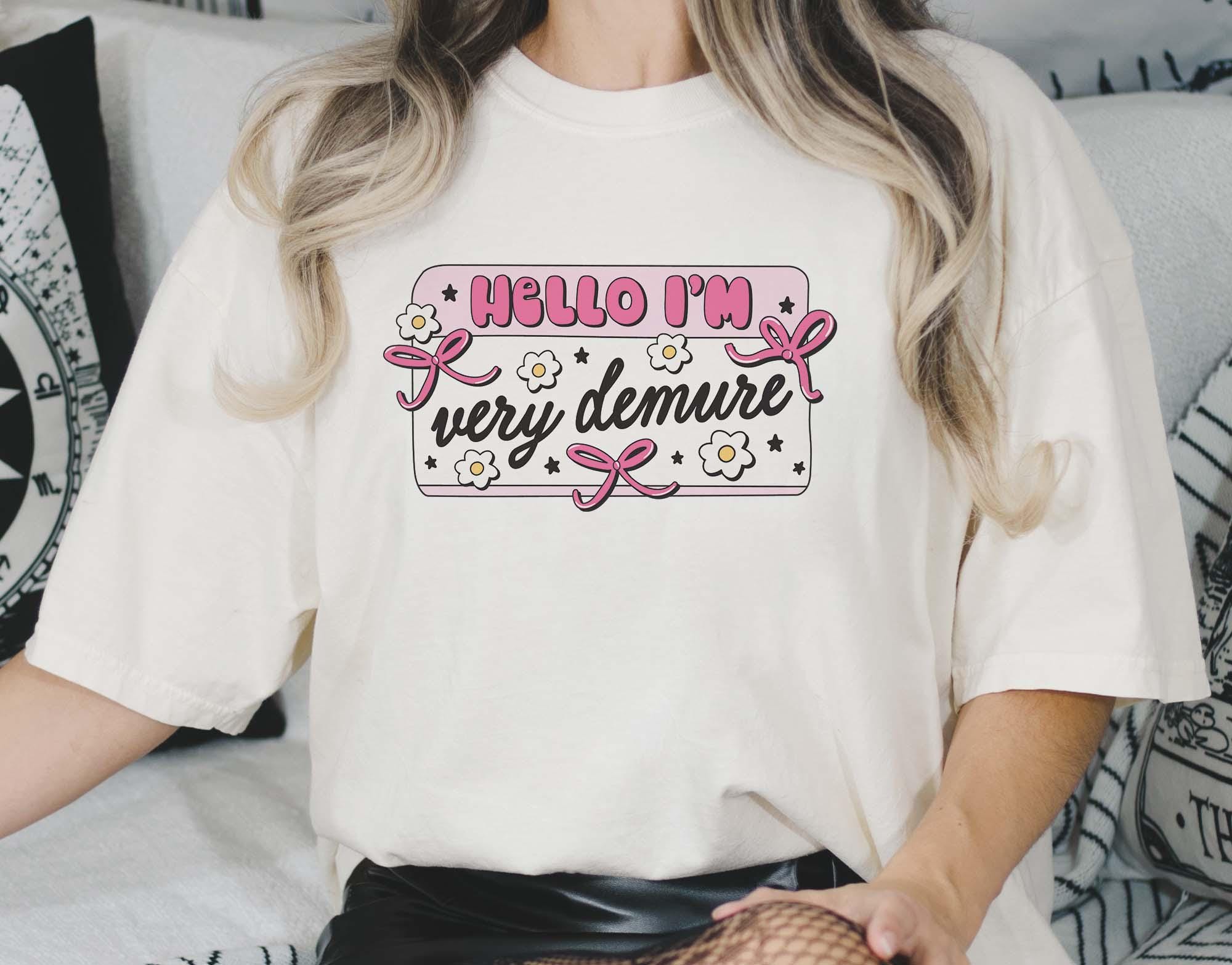 Hello I'm Very Demure SVG PNG File, Cute Trendy Girly Aesthetic Artsy ...