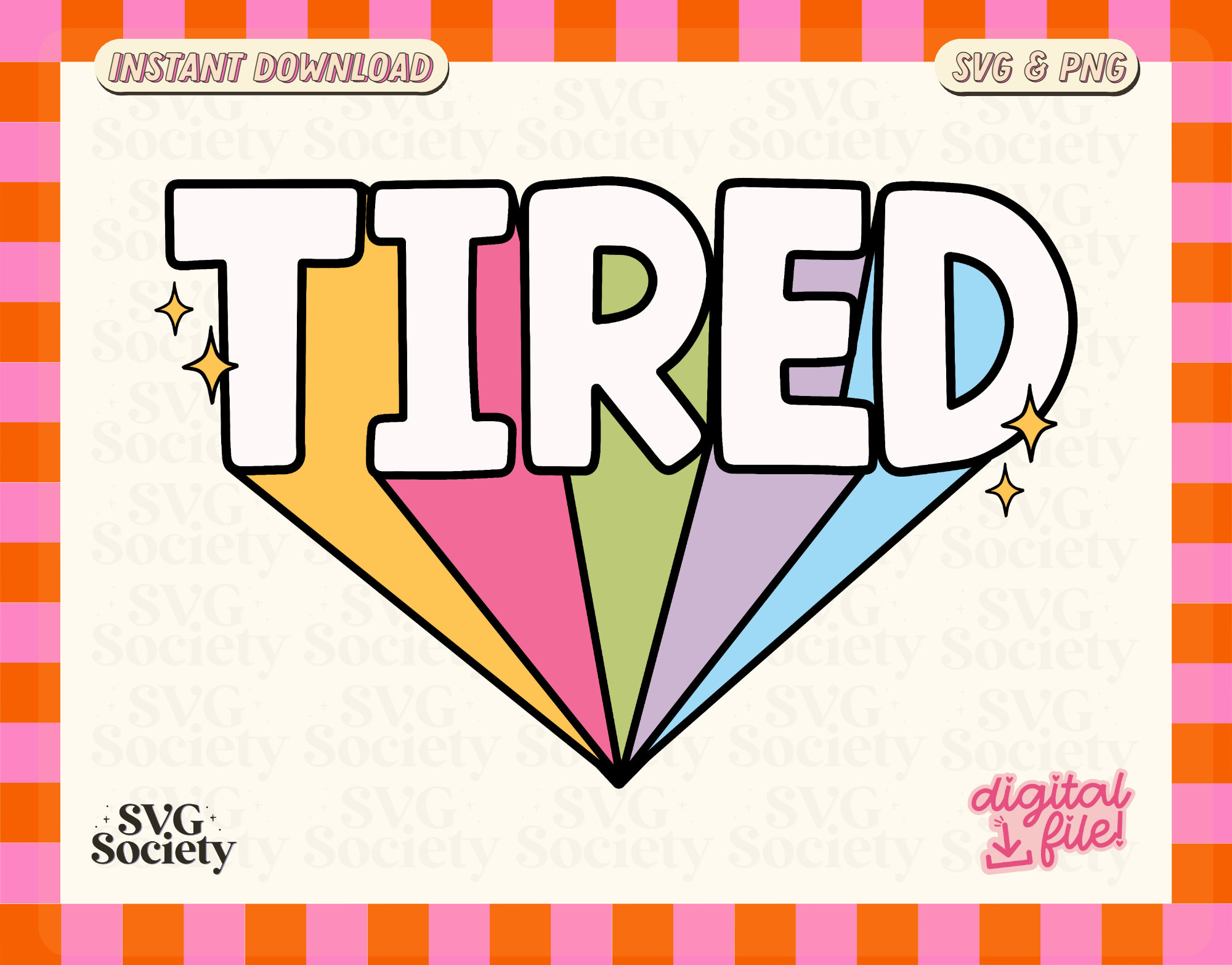 Tired SVG Tired PNG Mental Health Svg Self Care Svg Self - Etsy UK