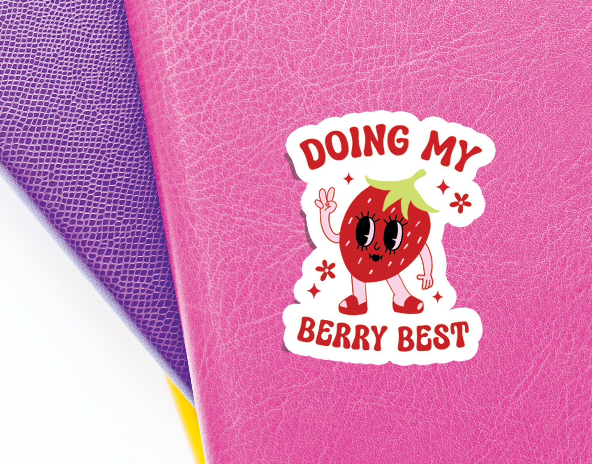 Retro Strawberry SVG, Doing My Berry Best, Cricut Cut File (digital ...