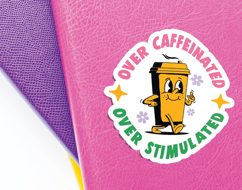 Over Caffeinated Over Stimulated SVG PNG Funny Coffee and - Etsy