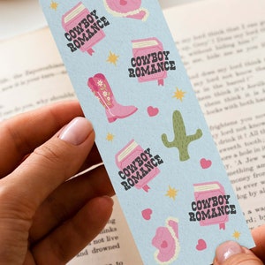 Cowboy Romance Bookmark Design, PNG File, Cute Creative Bookish ...