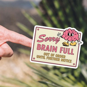 Sorry Brain Full SVG PNG Cute Funny Retro Mental Health Design for T ...