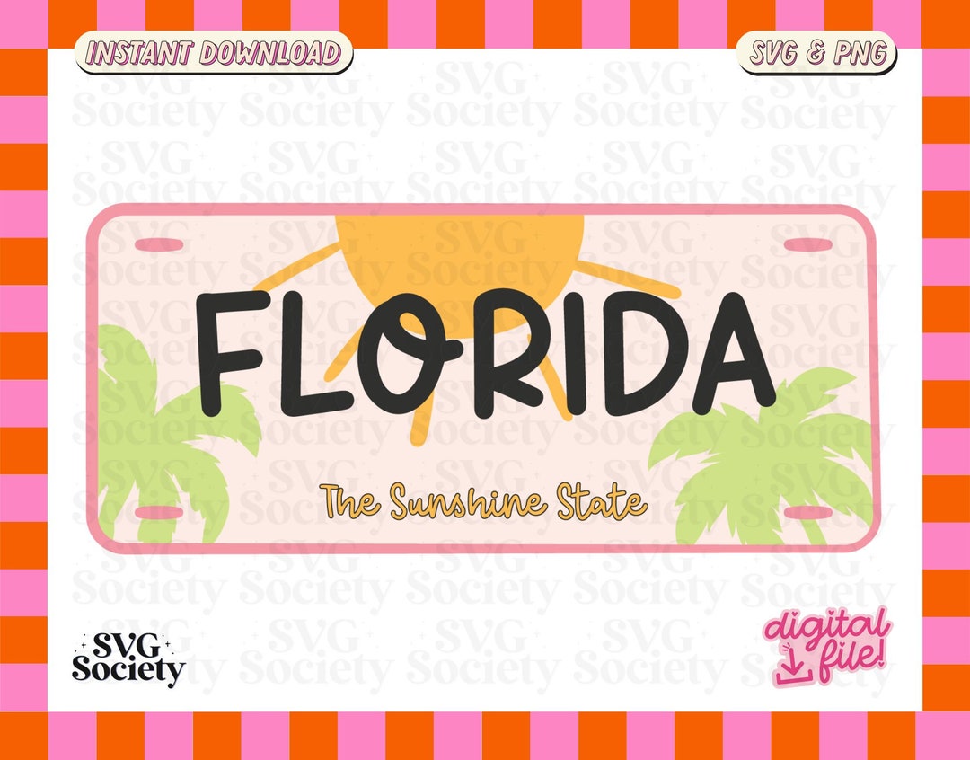 Cute Artsy Florida SVG and PNG Trendy Design for T-shirts, Stickers ...