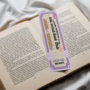 Anti Social Book Club Bookmark Design, PNG File, Cute Creative Bookish ...