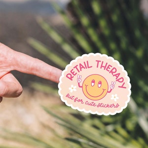 Retail Therapy but for Cute Stickers SVG and PNG Sticker Design for ...