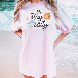 Stay Salty, Cute Trendy Aesthetic Design for Graphic T-shirt, Sticker ...