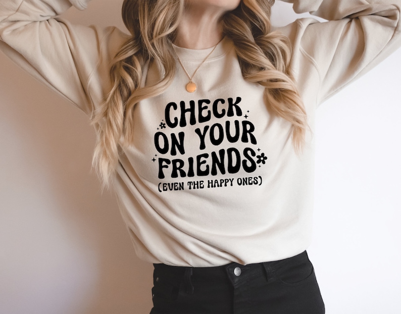 Mental Health Check on Your Friends SVG: Quote Digital File (commercial ...