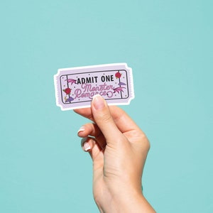 Admit One Monster Romance Ticket SVG PNG File, Cute Trendy Bookish ...
