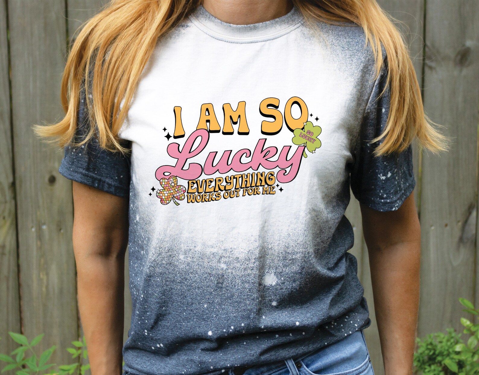 I Am so Lucky PNG Trendy Lucky Girl Design PNG File for - Etsy