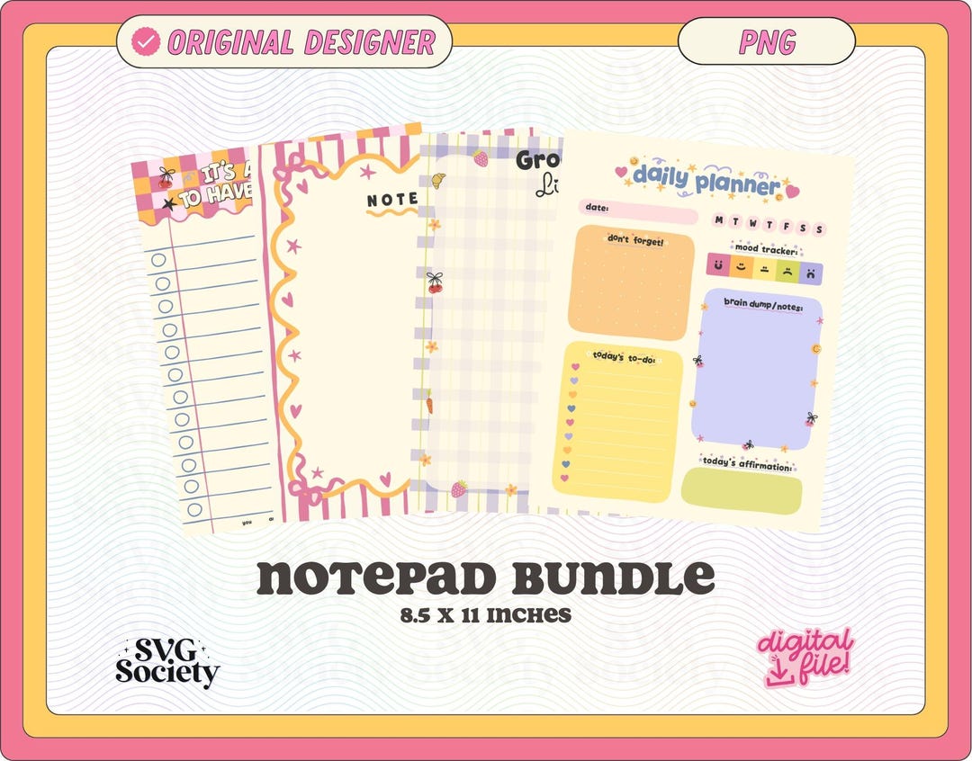 Quirky Printable Notepad Designs | Craft Business Stationery Templates ...