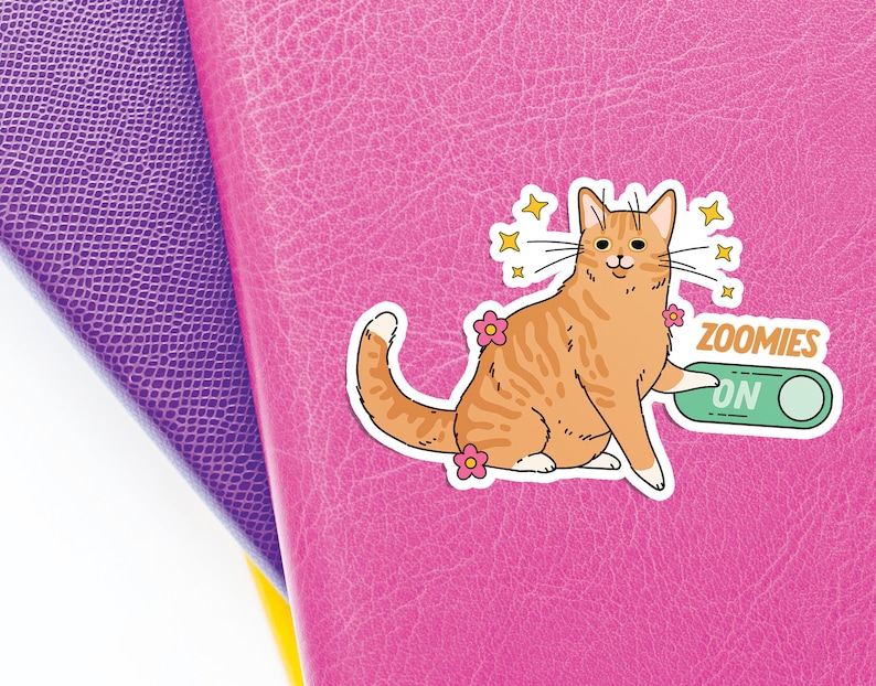 Cat Zoomies PNG Funny Cat Png Digital Design for Sticker - Etsy