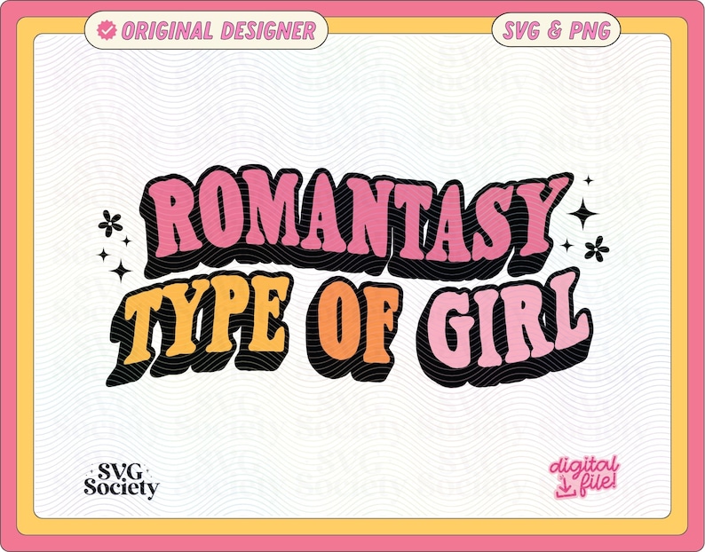 Romantasy Type of Girl SVG and PNG File: Bookish Design (digital ...