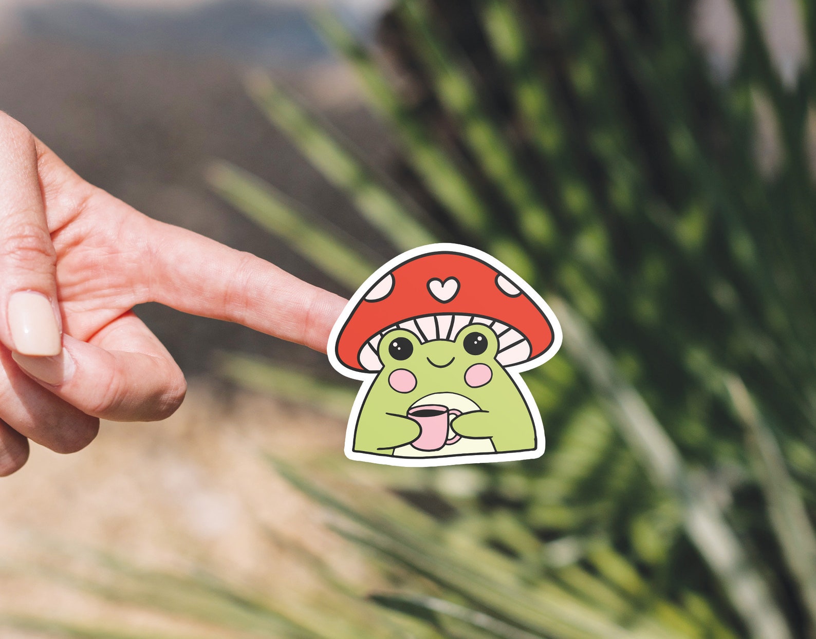 Cute Mushroom Frog PNG Frog Png, Cute Frog Png, Mental Health Png, Cut ...