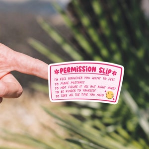Permission Slip SVG PNG, Affirmations Svg Png, Mental Health Svg ...