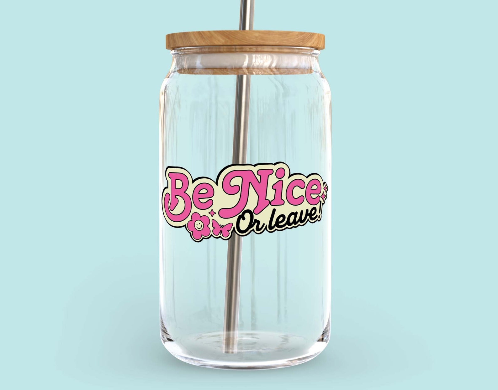 Be Nice or Leave SVG PNG Trendy Aesthetic Design for T-shirts, Motel ...