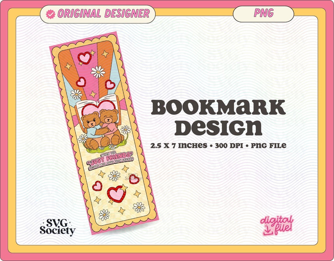 Friends to Lovers Bookmark Design, PNG File, Cute Trendy Creative ...