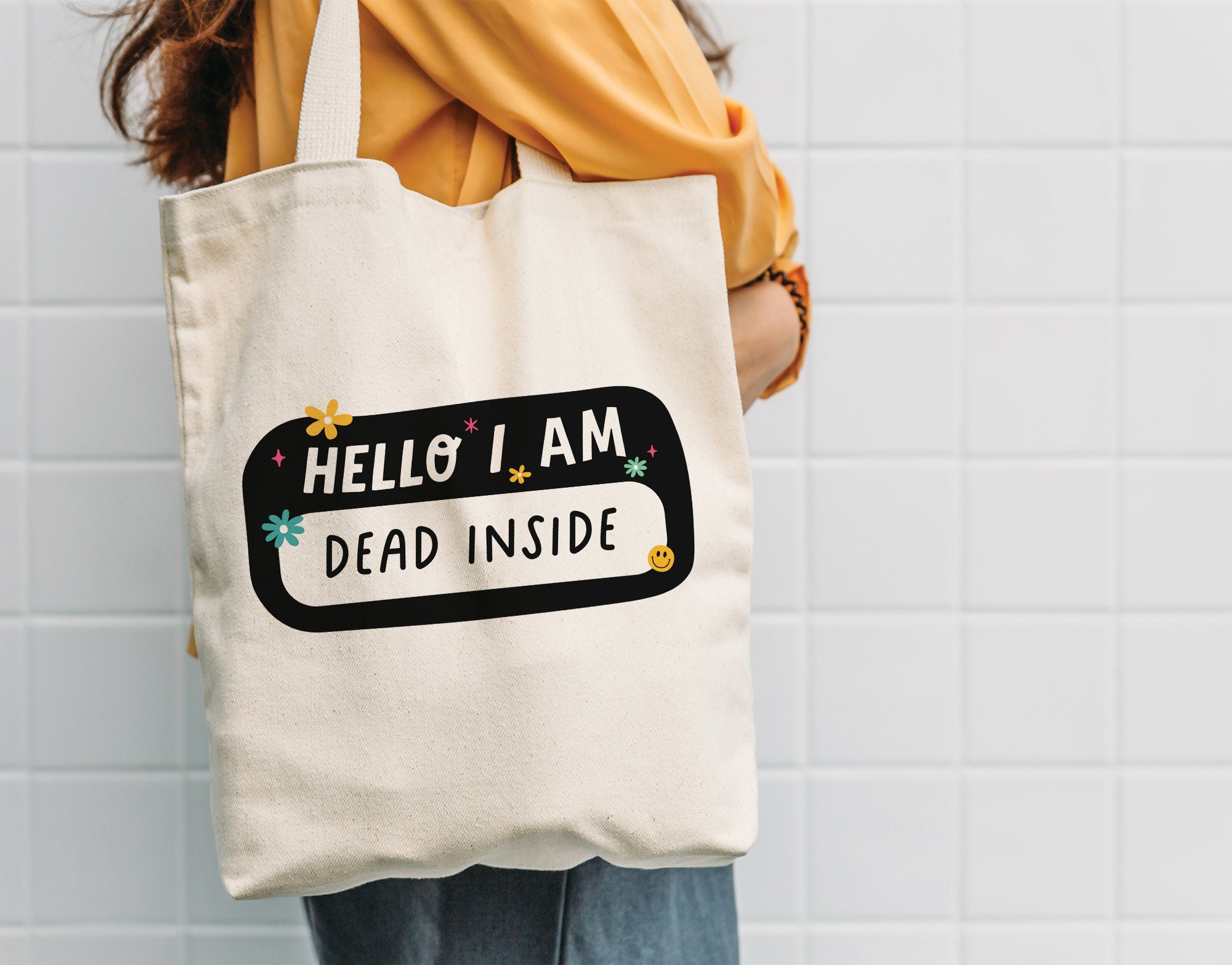 Hello I Am Dead Inside SVG PNG, Funny Dead Inside Nametag, Fun and Cute ...