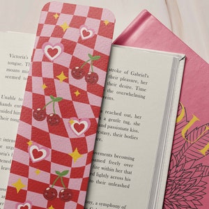 Checkered Cherries Bookmark Design, PNG File, Cute Creative Bookish ...