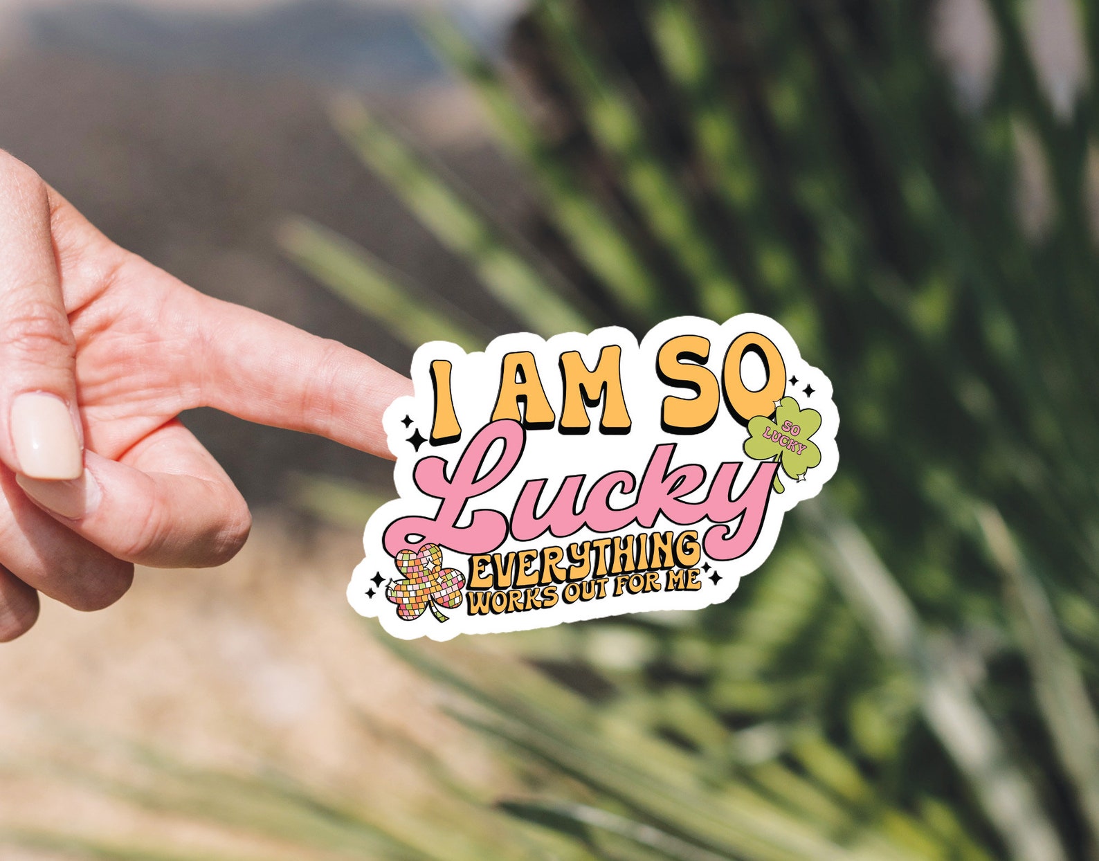 I Am so Lucky PNG Trendy Lucky Girl Design PNG File for - Etsy