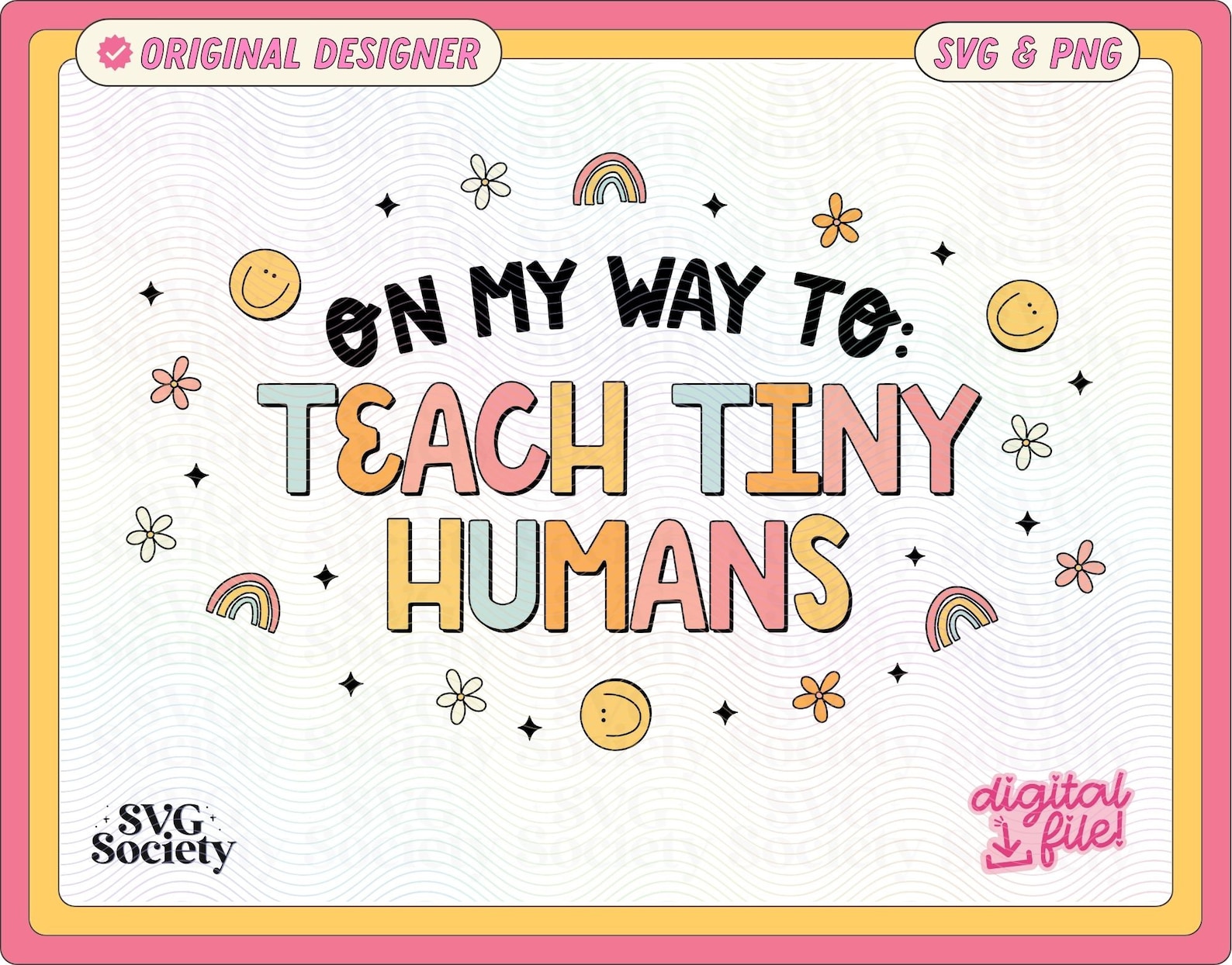 Teach Tiny Humans SVG PNG: Teacher Design (digital Download) - Etsy