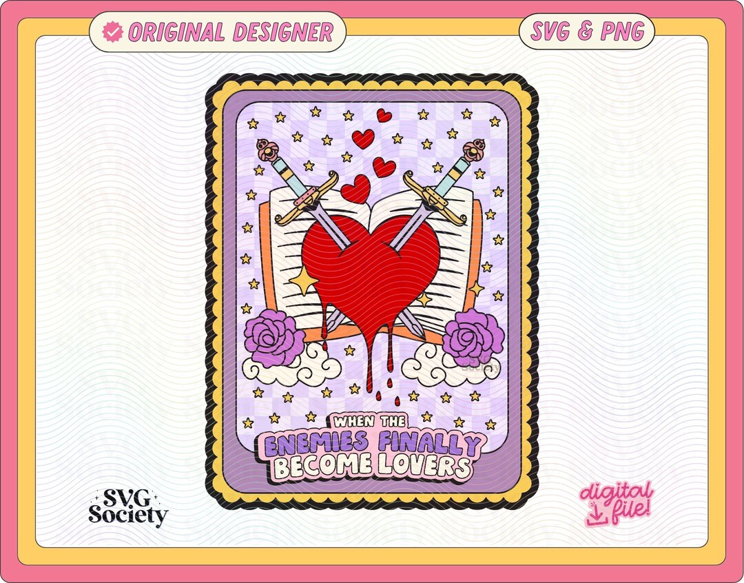 Enemies to Lovers SVG PNG: Bookish Trope Design (digital File) - Etsy