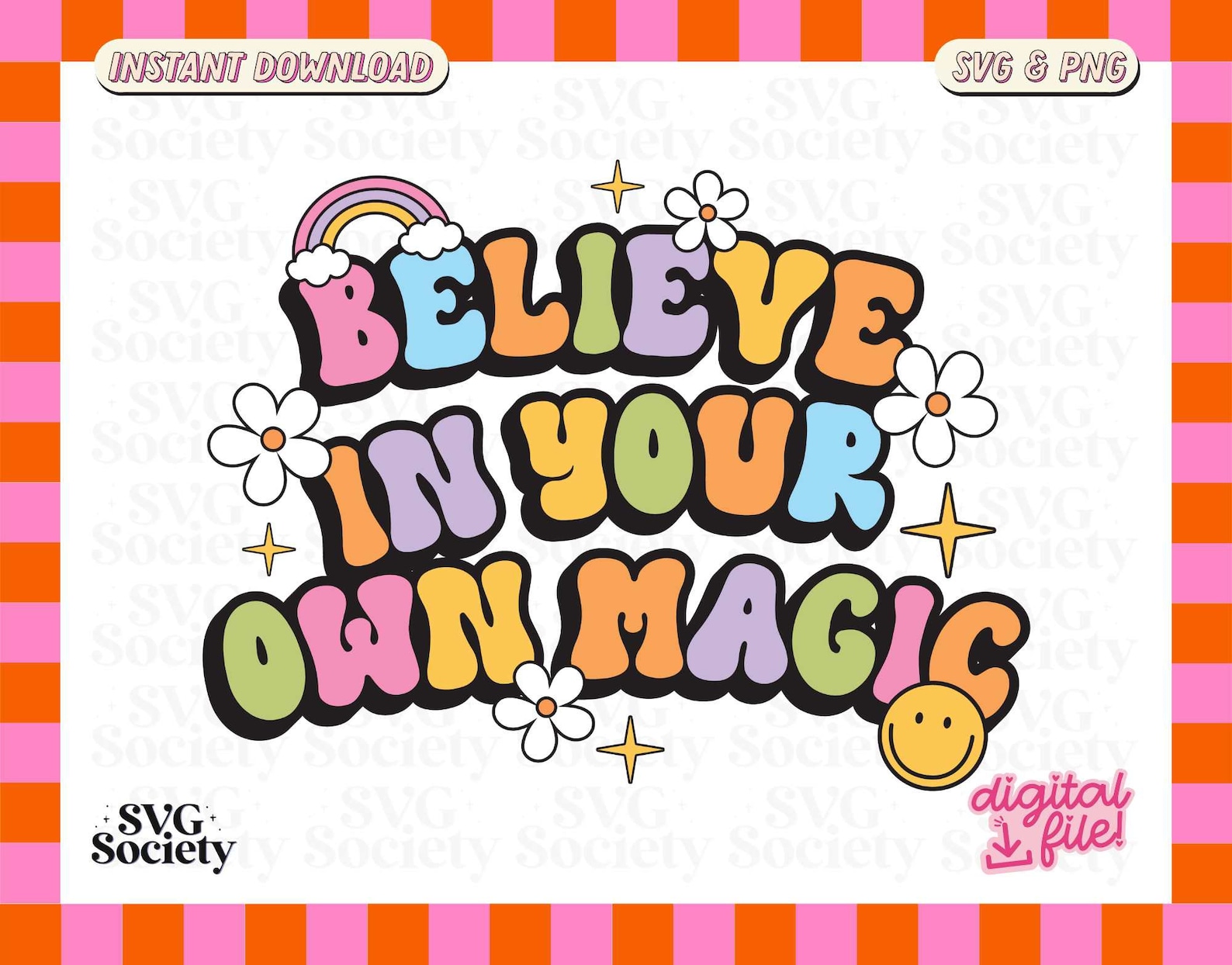 Believe in Your Own Magic SVG PNG Cute Inspirational Design for T ...