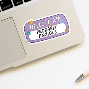 Hello I'm Probably Anxious Svg, Hello Im Probably Anxious Svg, Mental ...