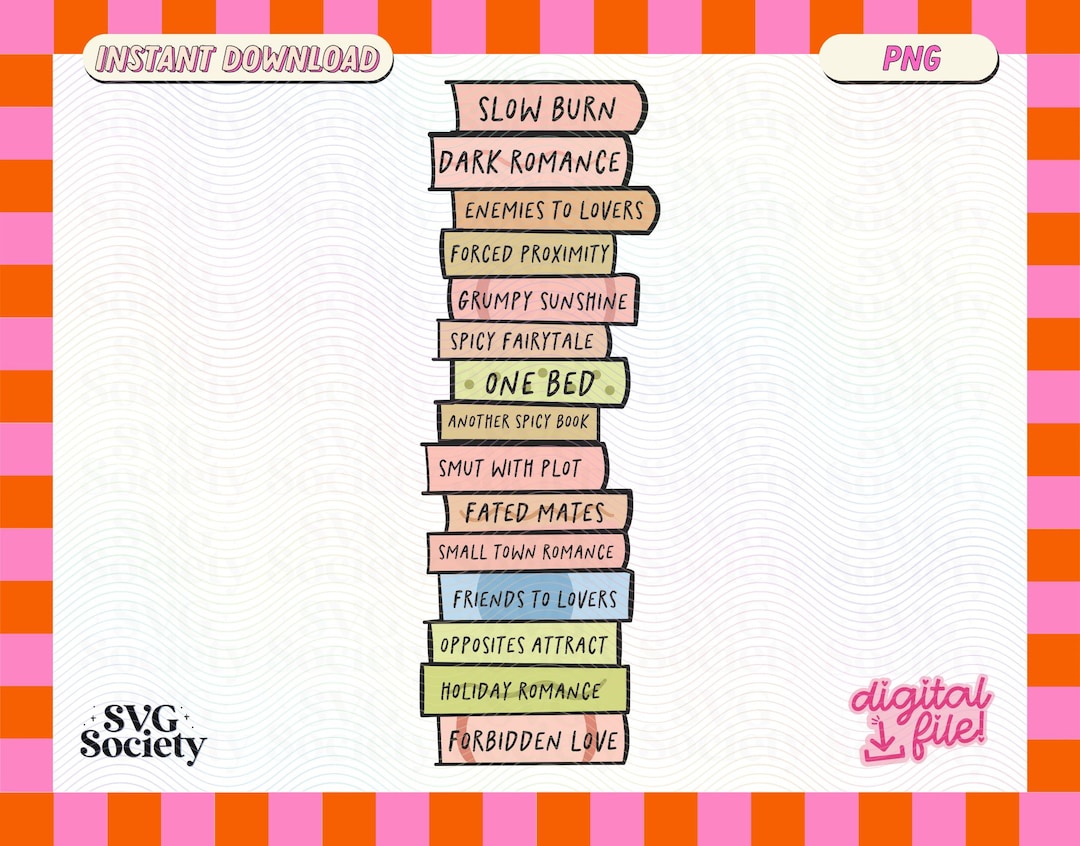 Book Tropes PNG Design, Romance, SMUT, Book Lover, Bookish, Bookworm ...