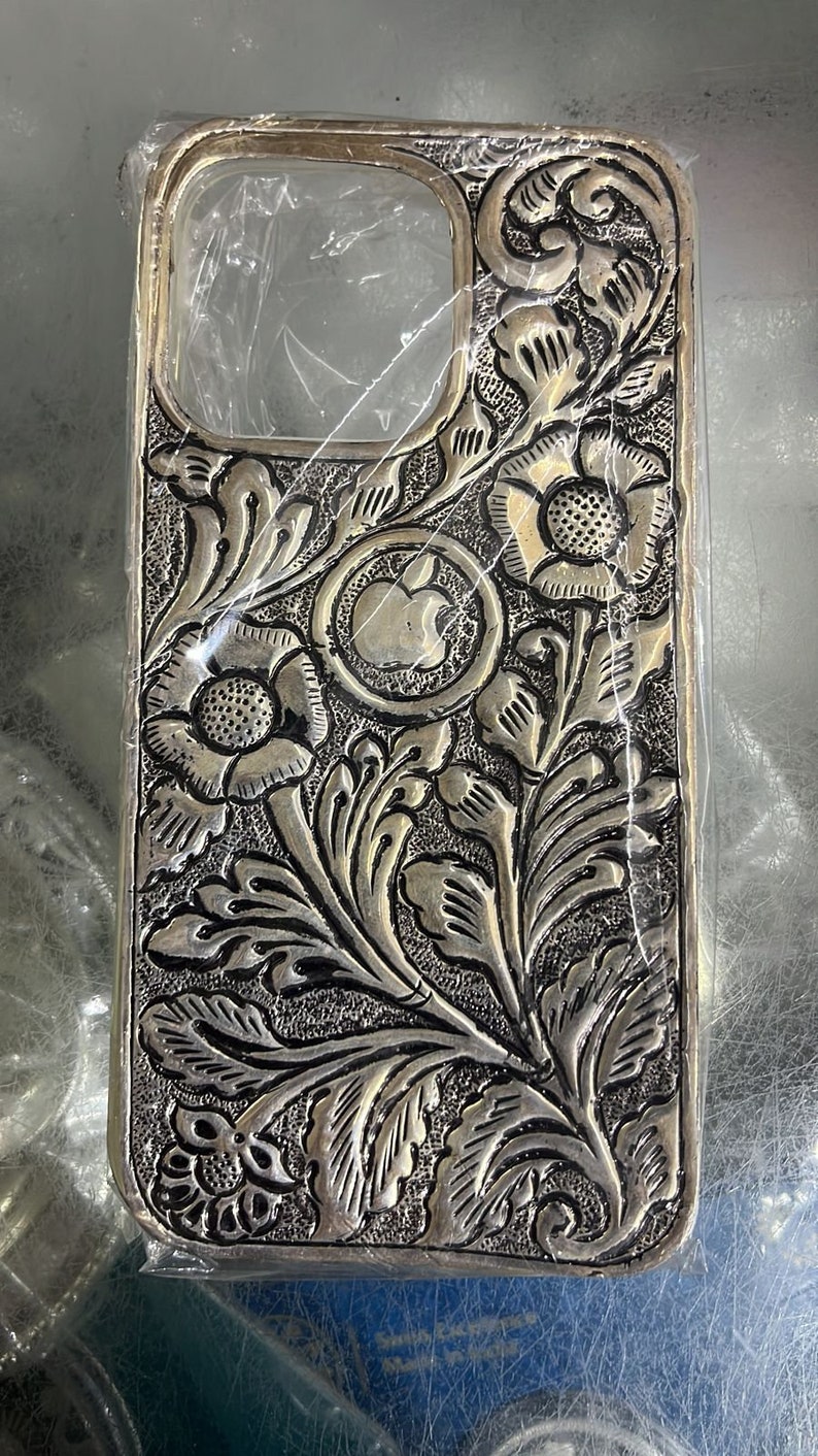 Christmas Gift Sterling Silver Mobile Cover iPhone Mobile Phone Back ...