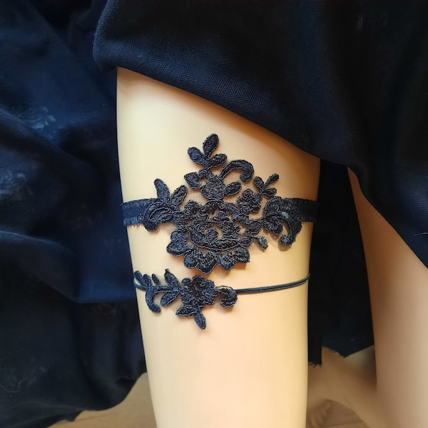 Black Wedding Garter - Etsy