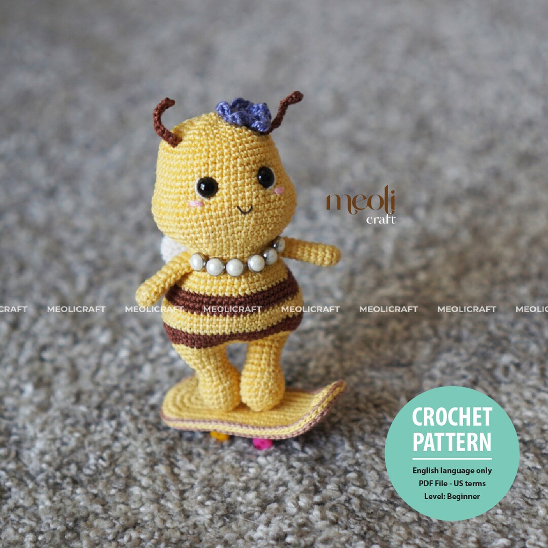 Bee Crochet Pattern No Sew Amigurumi Digital PDF English - Etsy México