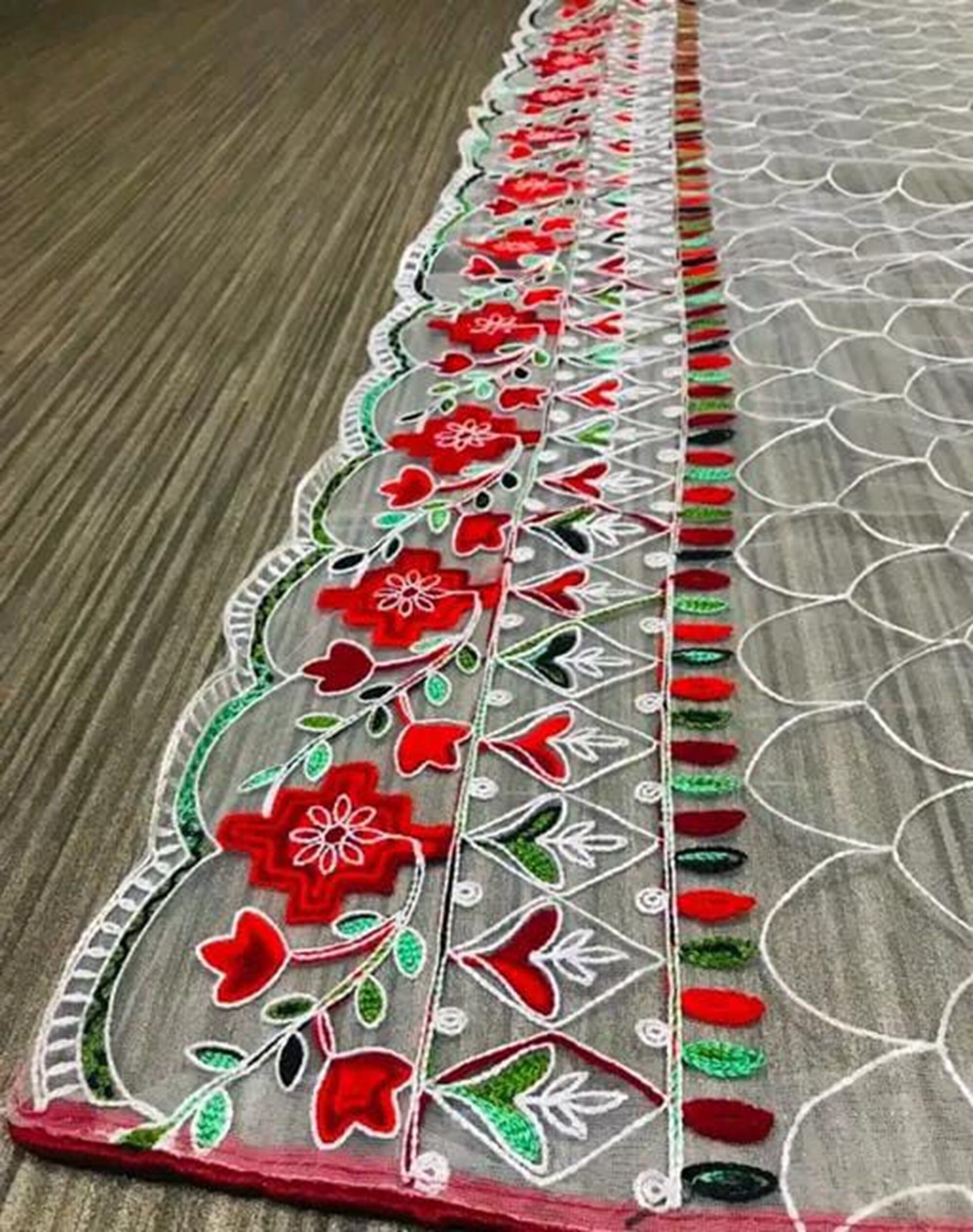 Embroidered Phulkari Dupatta for Women, Bridal Chunni in Vibrant Colors ...