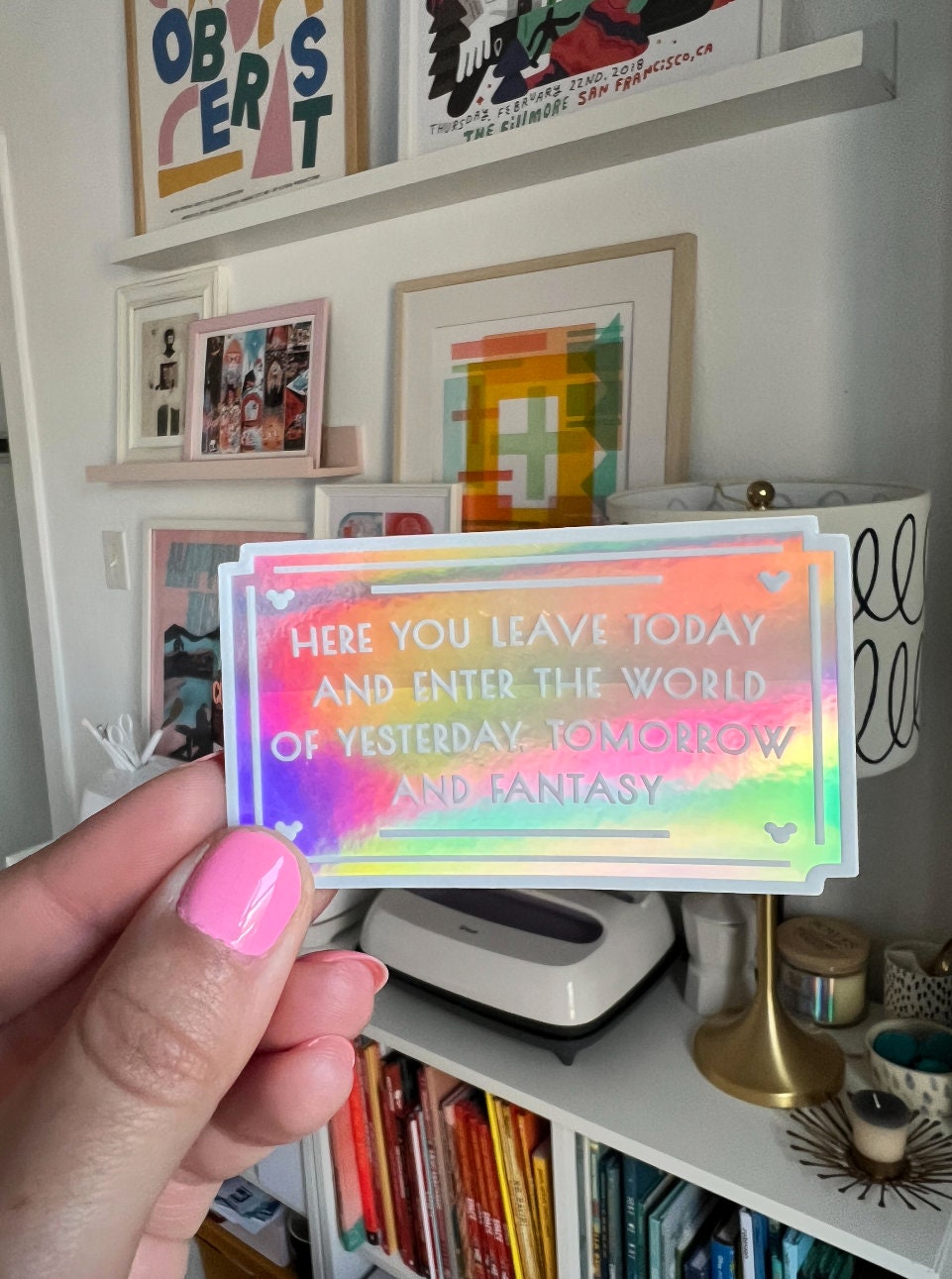 Disneyland Welcome Plaque Holographic 3x3" Diecut Sticker - Etsy